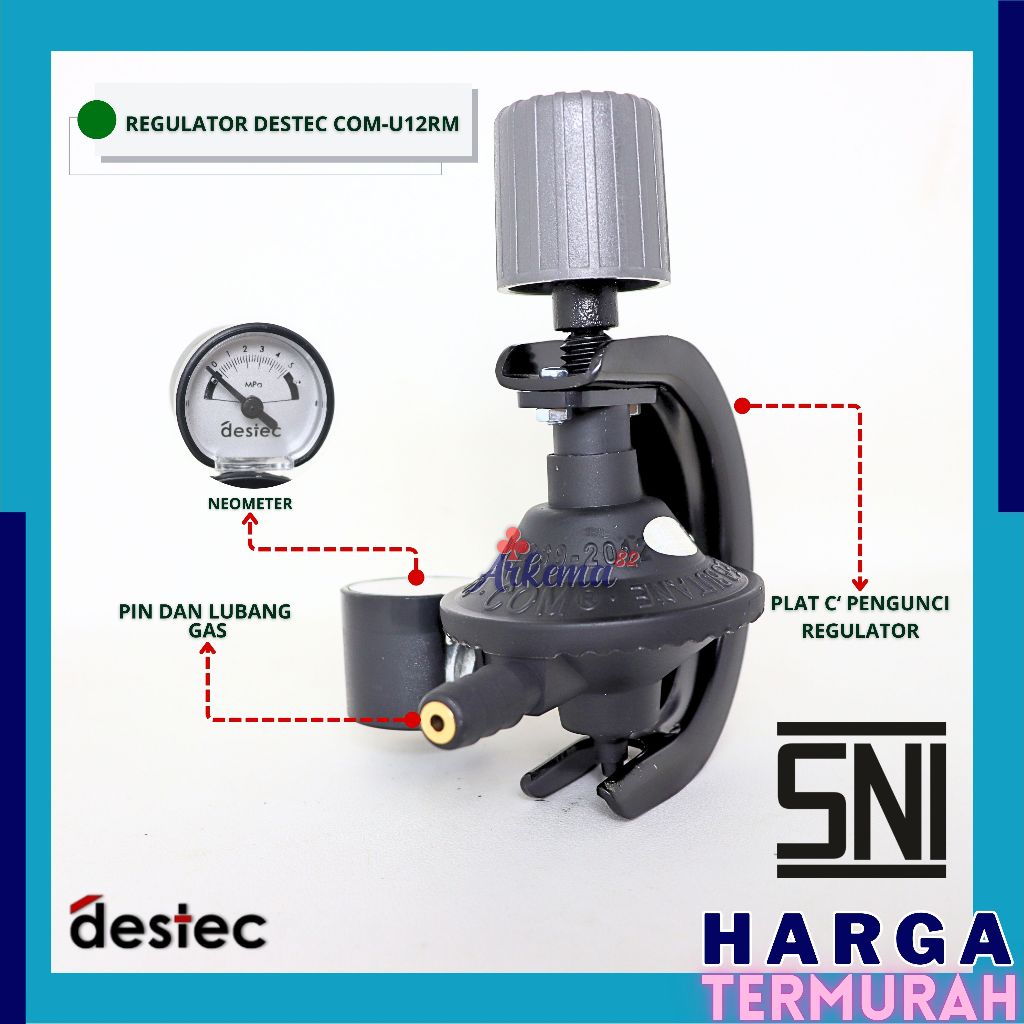 Jual REGULATOR DESTEC COM-U12RM METER / REGULATOR METER KOMPOR GAS LPG ...