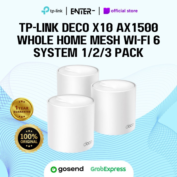Jual TP-Link Deco X10 AX1500 Whole Home Mesh Wi-Fi 6 System | Shopee ...