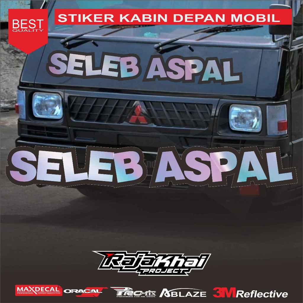 Jual Stiker Mobil Seleb Aspal - Cutting Stiker Mobil - Stiker Kabin ...