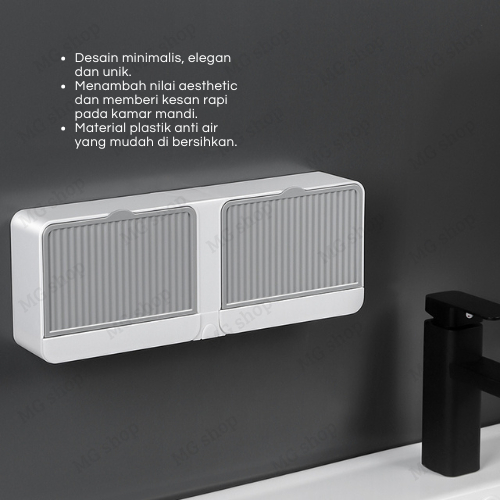 Jual Kotak Sabun Dinding / Wall Soap 2 Slot / Kotak Sabun / Box Sabun ...
