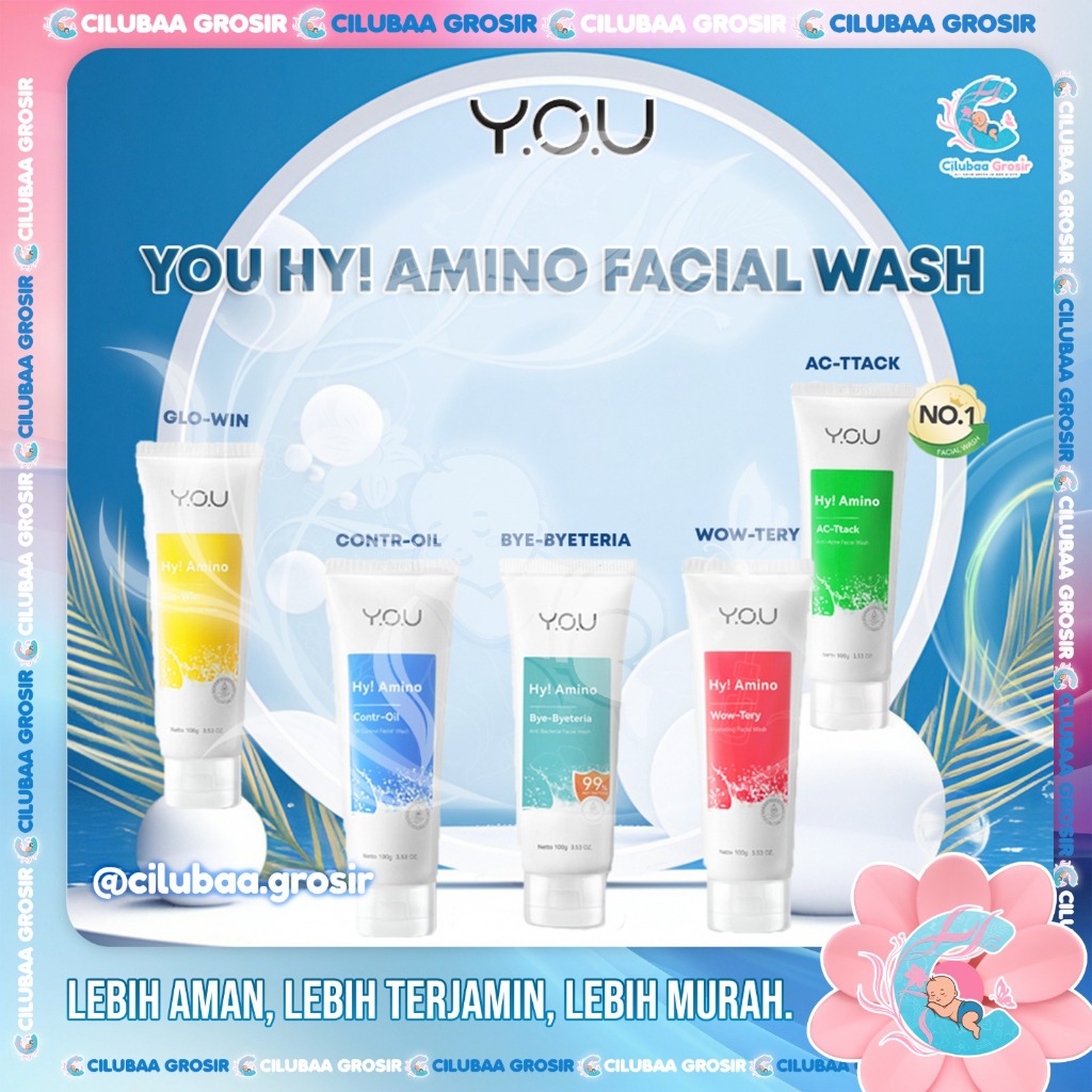 Jual YOU Facial Wash Hy! Amino AC Ttack || Wow Tery || Contr Oil || Glo ...