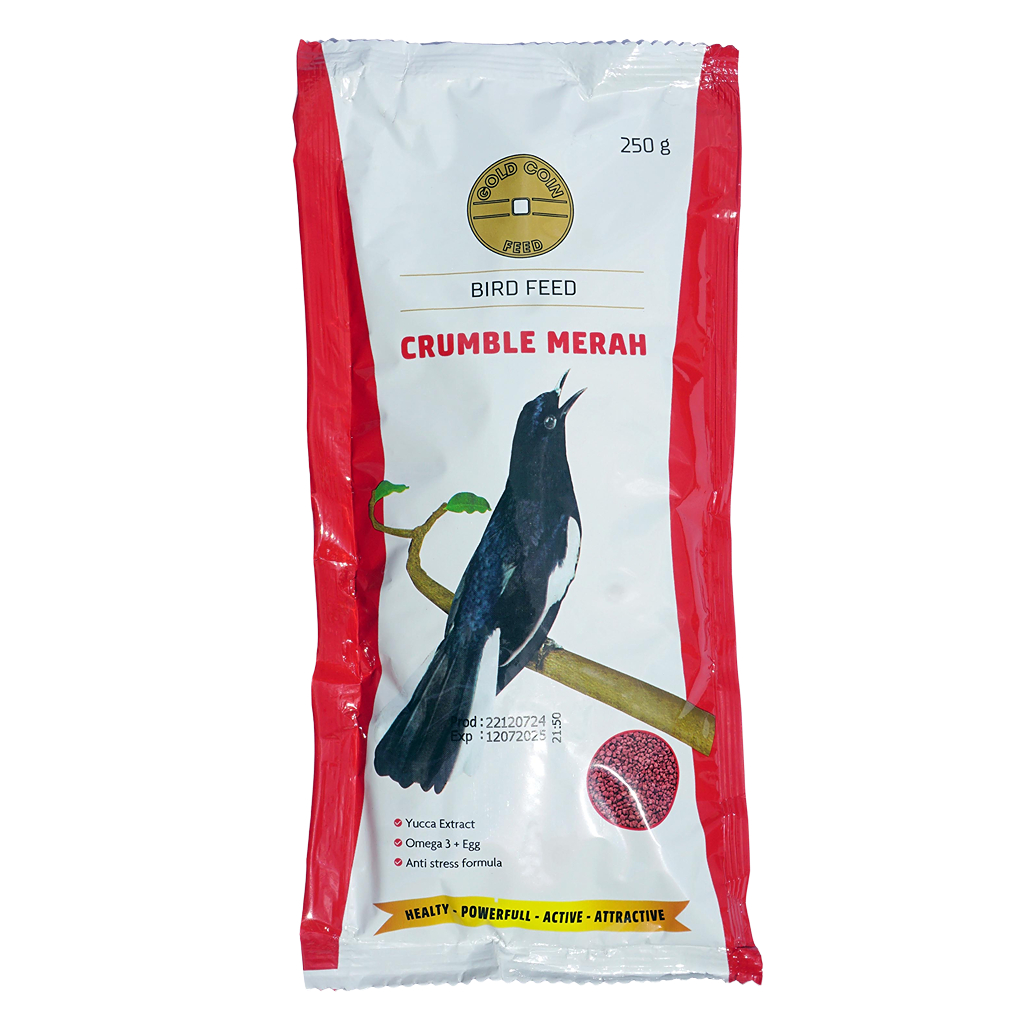 Jual MAKANAN BURUNG GOLD COIN CRUMBLE 250 GRAM MAKANAN HARIAN LOMBA ...