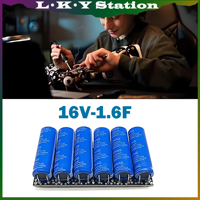 Jual 6Pcs/Set 16V 1.6F Super Farad Capacitor Module Farad Power ...