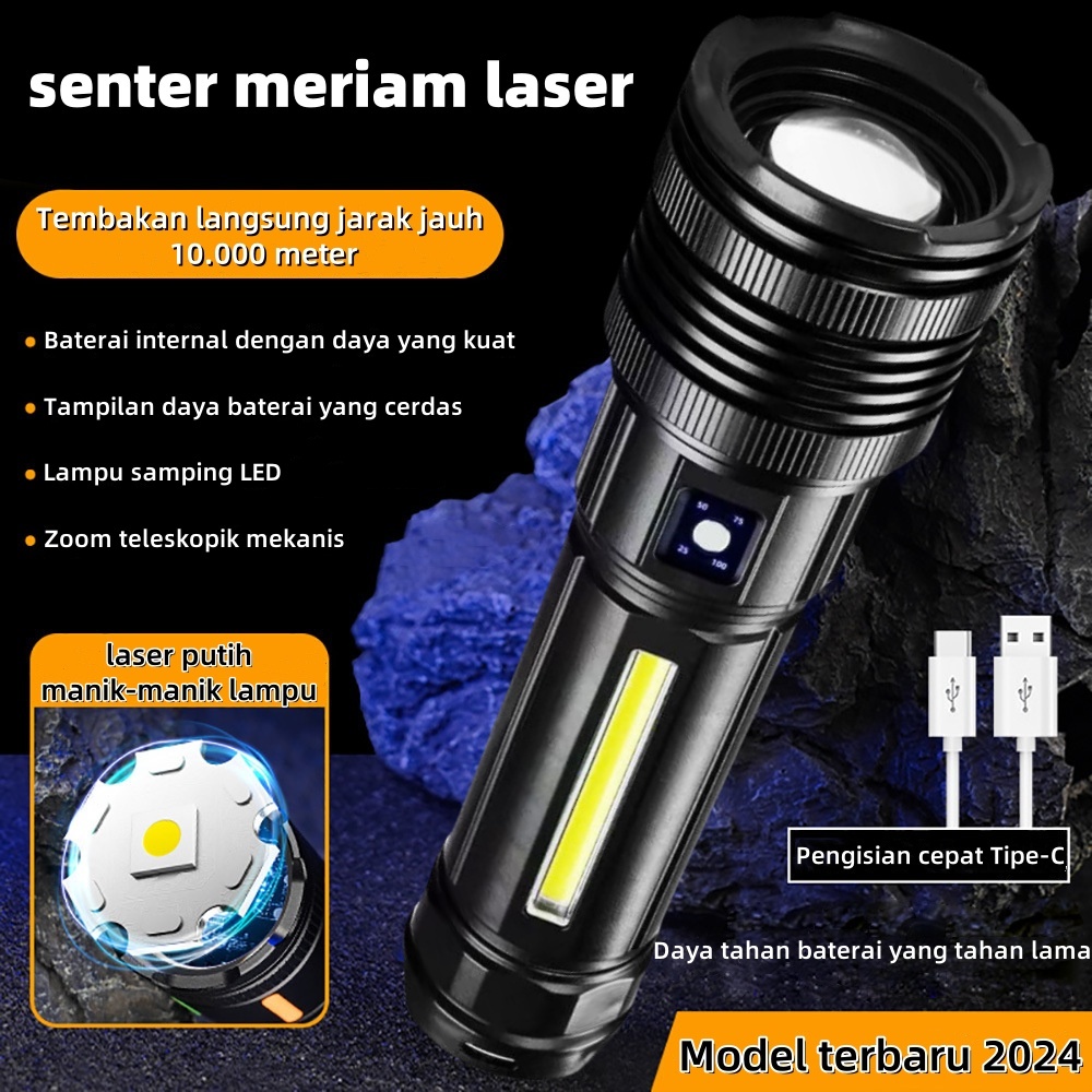 Jual 【Anbolt-Toko andalan resmi】Senter multifungsi luar ruangan ultra-terang pistol laser LED ...
