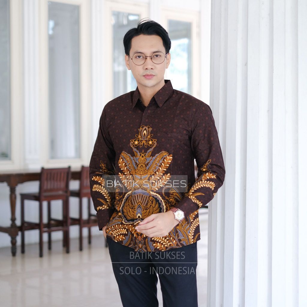 Jual RAFFLESIA Kemeja Baju Batik Pria PREMIUM Slimfit Lengan Panjang ...