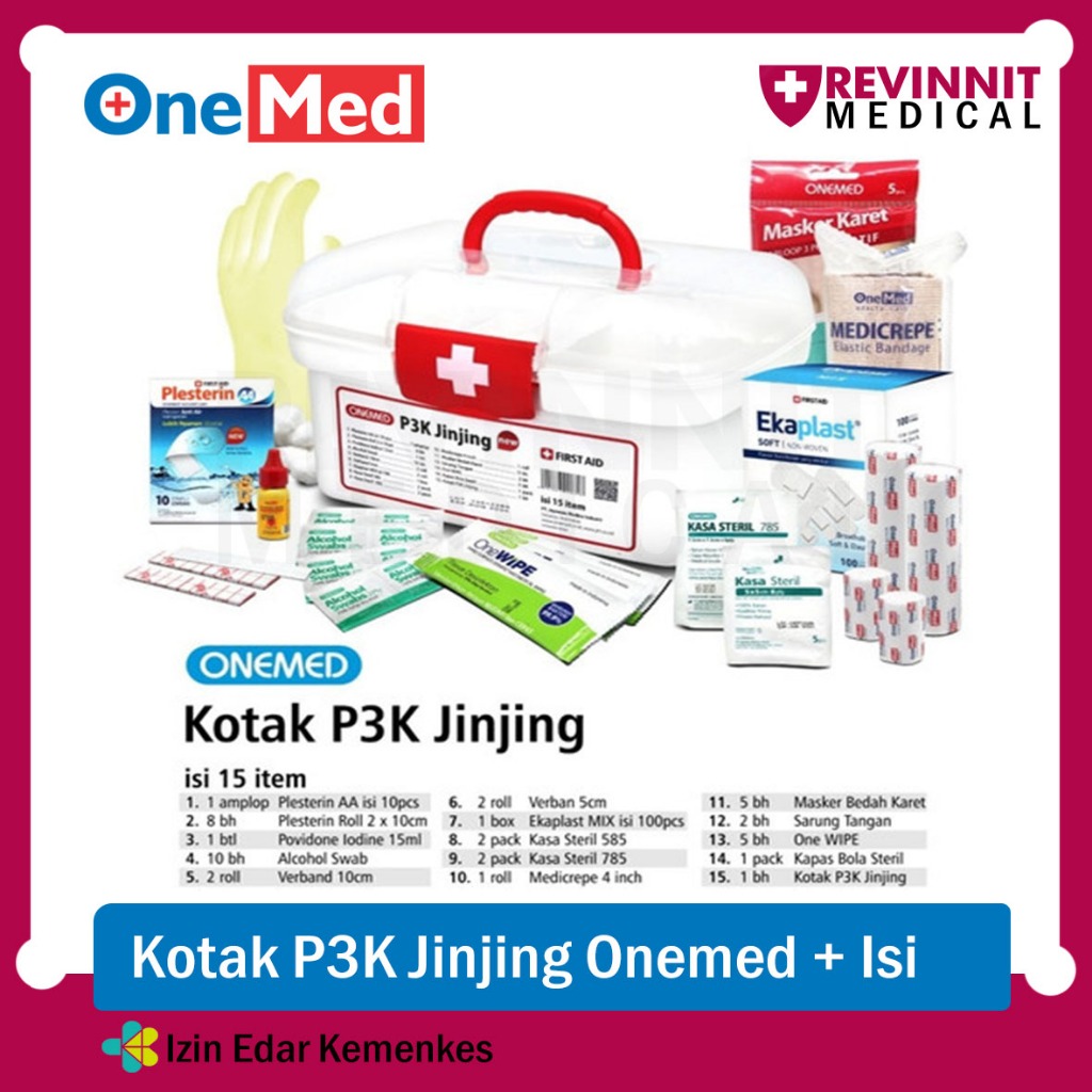 Jual ONEMED - Kotak P3K Set Jinjing Isi Lengkap | Perawatan Luka ...