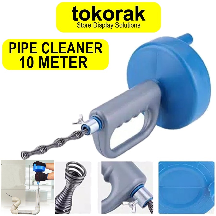 Jual PIPE CLEANER 10 M ALAT PEMBERSIH SALURAN PIPA MAMPET 10 METER FLEXIBLE SLING 10M | Shopee ...