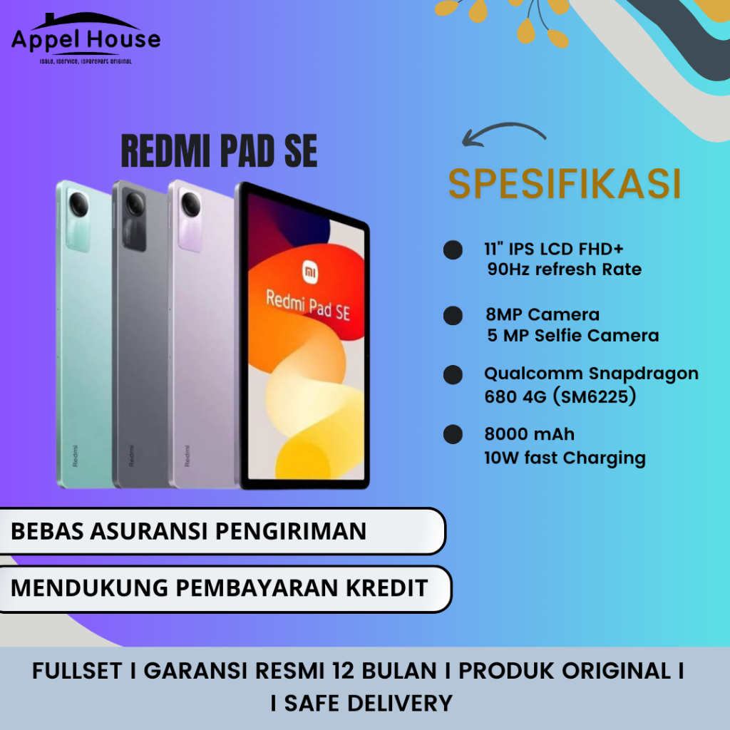 Jual Xiaomi Redmi Pad SE 4/128GB PROMO GARANSI RESMI INDONESIA | Shopee ...