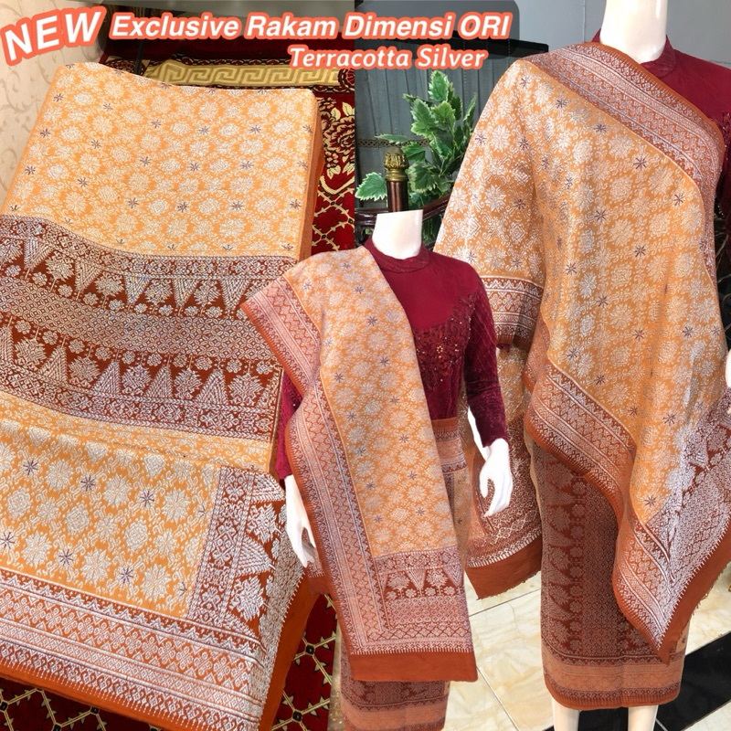 Jual NEW HITS Exclusive Songket Rakam Dimensi ORI /Teracota Silver ...