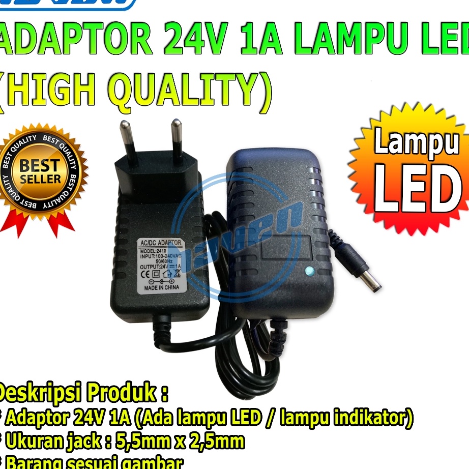 Jual Adaptor 24v 1a Power Supply 24v 1A Switching Adapter 24v 1A ...