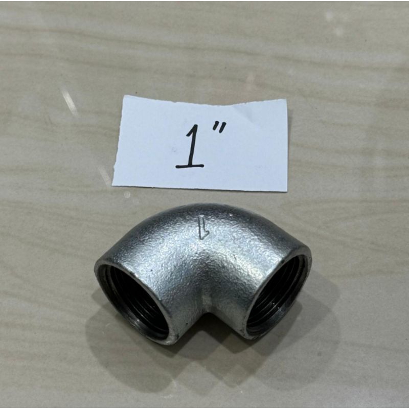 Jual elbow galvanis 1 inchi elbow besi putih drat dalam sambungan pipa besi L | Shopee Indonesia