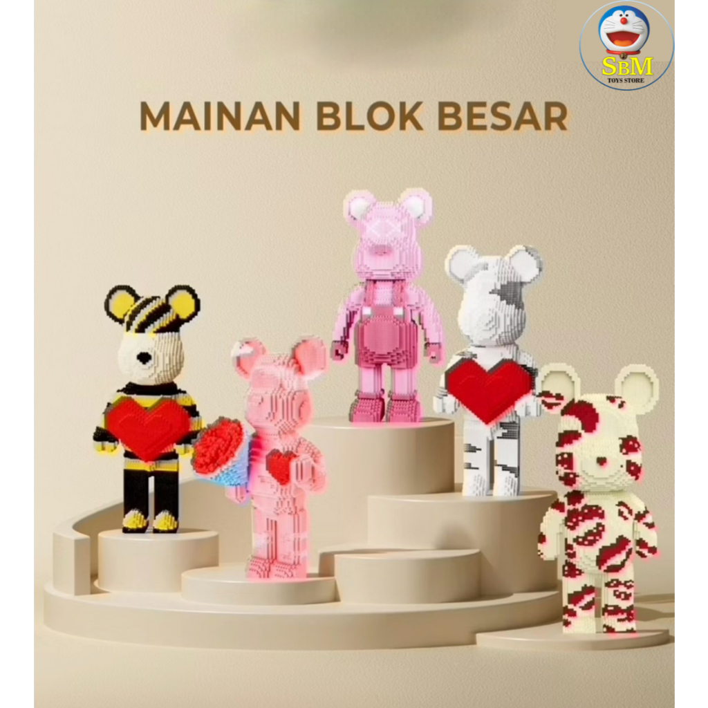 Jual Nano Blocks BIG VIOLENT BEAR Series 3D Model, Mainan Blok Susun Bear, Blok Konstruksi DIY ...