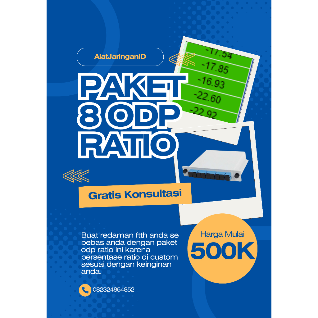Jual Jasa Rakit Paket Ekonomis 8 ODP Ratio - Cocok untuk Pemula FTTH ...