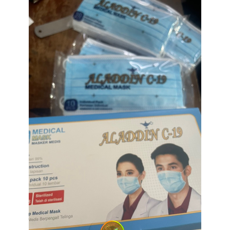 Jual masker medis merek aladdin 50pcs(1dus) | Shopee Indonesia