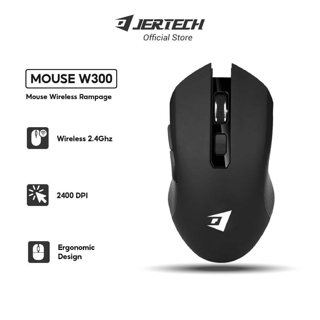 Jual JERTECH Mouse Wireless Rampage W300 LED Light Effect 10 key roll ...