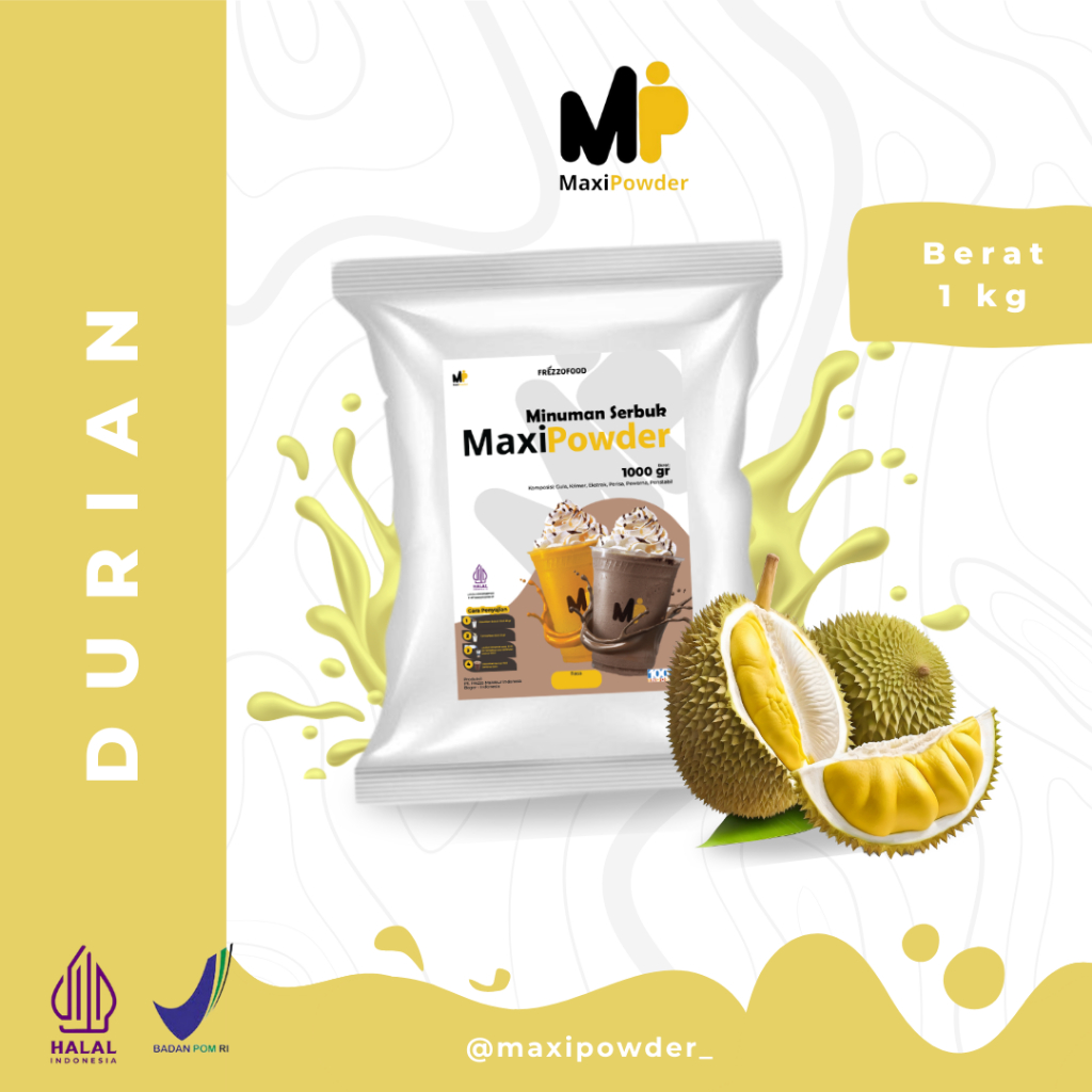 Jual Bubuk Minuman Rasa Durian 1kg / Minuman Kekinian Durian Termurah ...