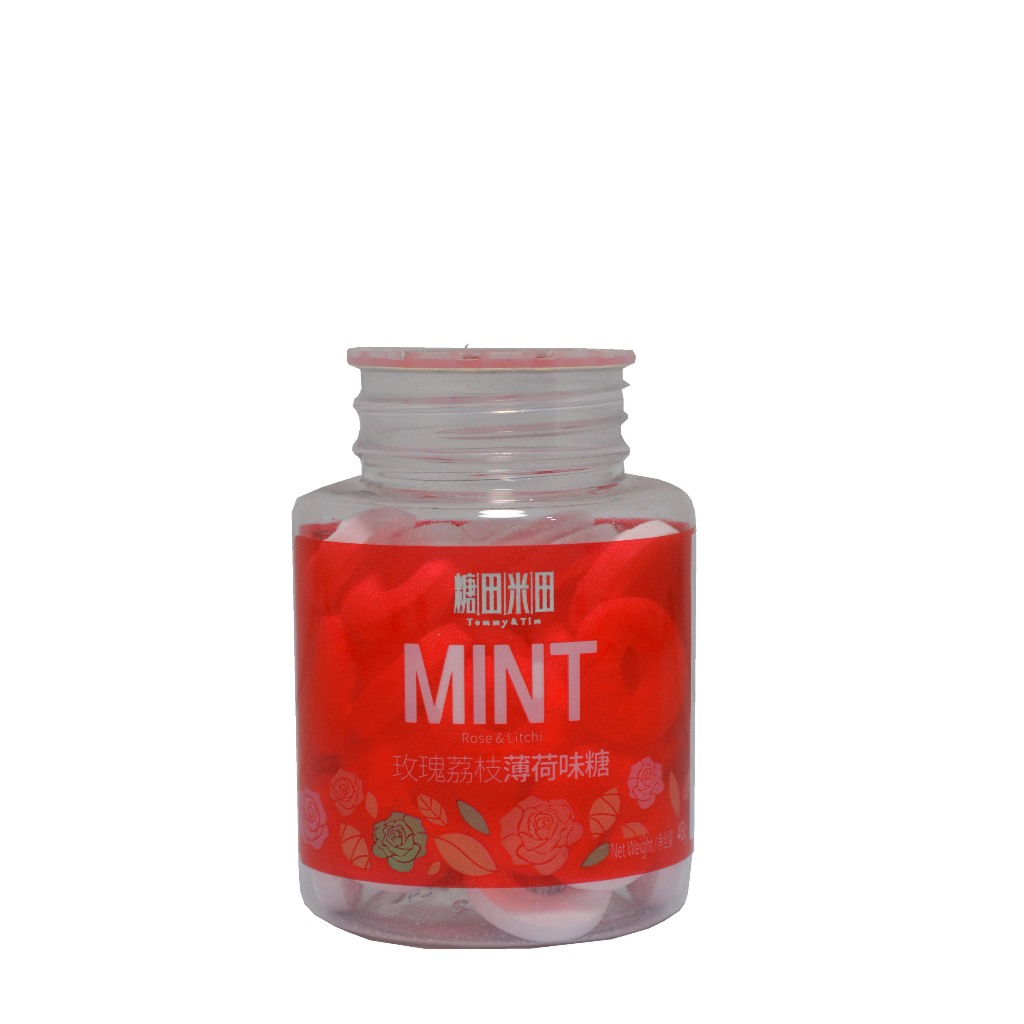 Jual TOMMY AND TIM ROSE & LITCHI SF MINT TABLET CANDY | Shopee Indonesia