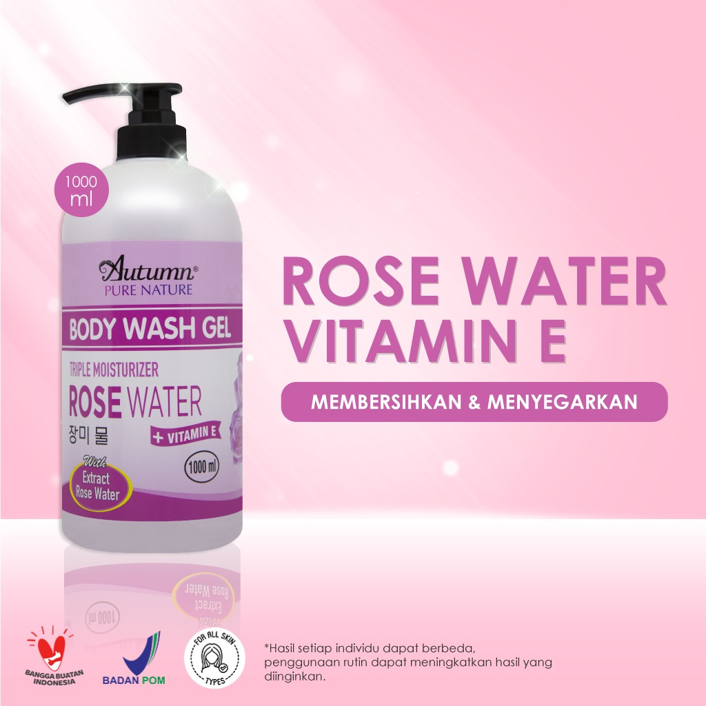 Jual MS - Autumn Bodywash 1000ML/Body Wash Goat Milk Rose Water ...