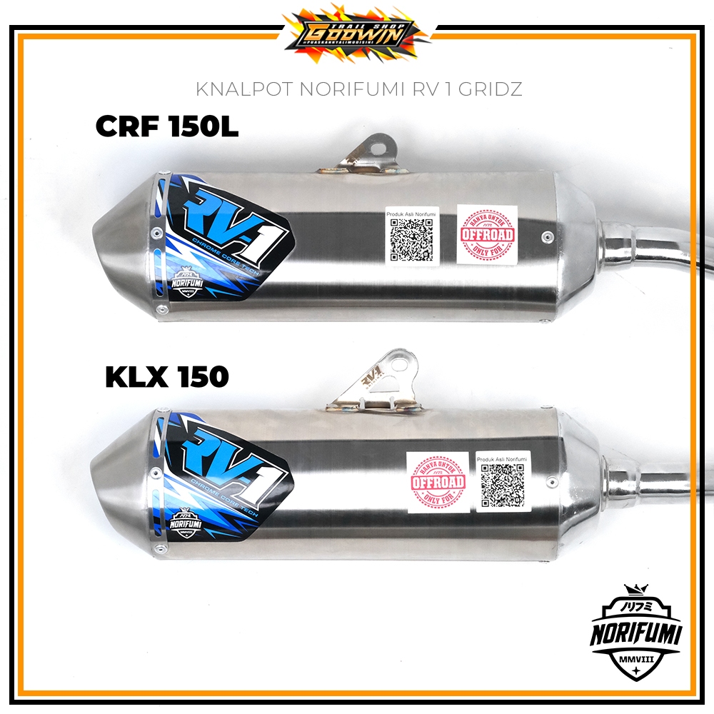 Jual Knalpot Original Norifumi RV1 GRIDZ KLX 150 BIGFOOT DTRACKER New CRF 150 L WR 155 | Shopee ...