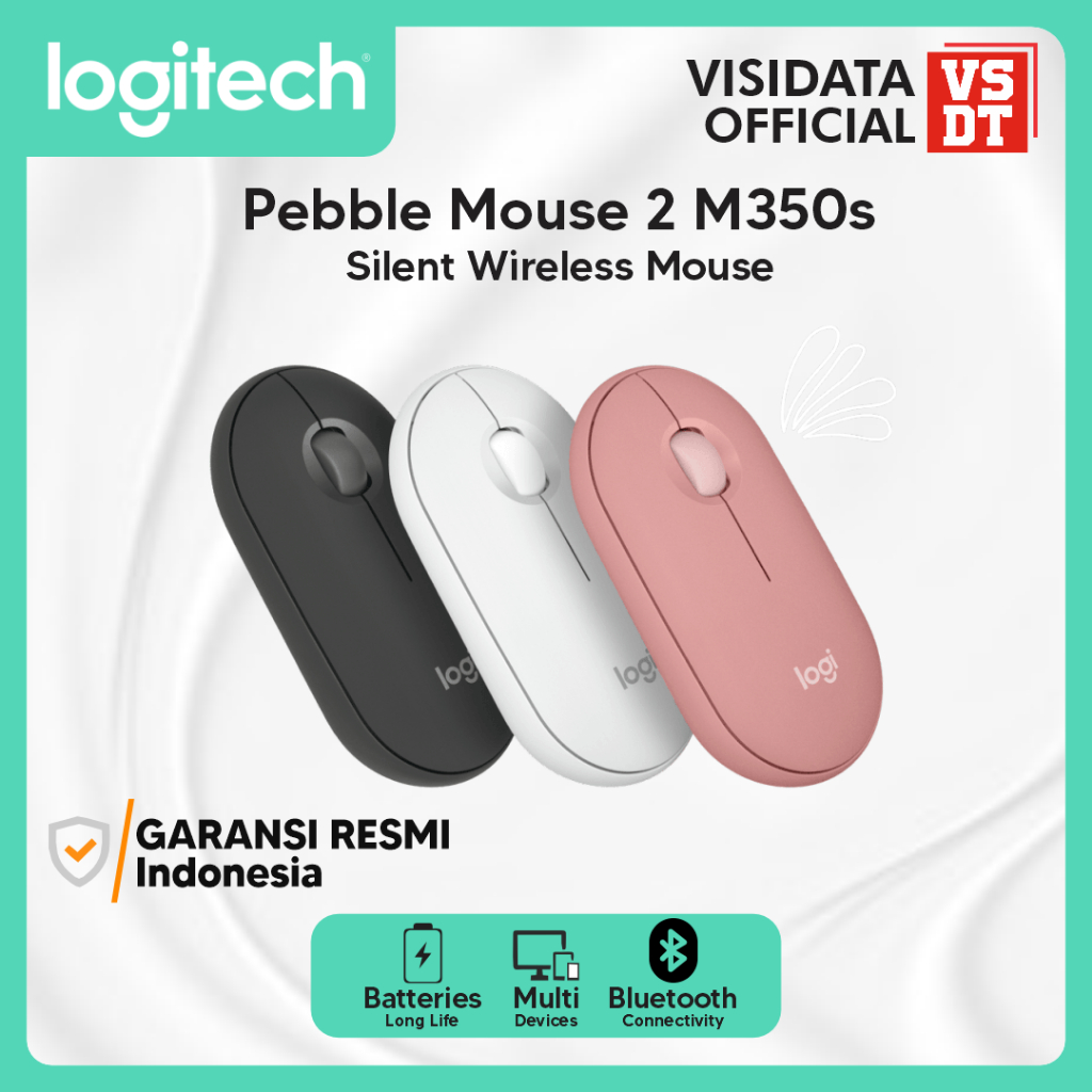 Jual Logi tech Pebble Mouse 2 M350s Silent Wireless Slim Bluetooth ...