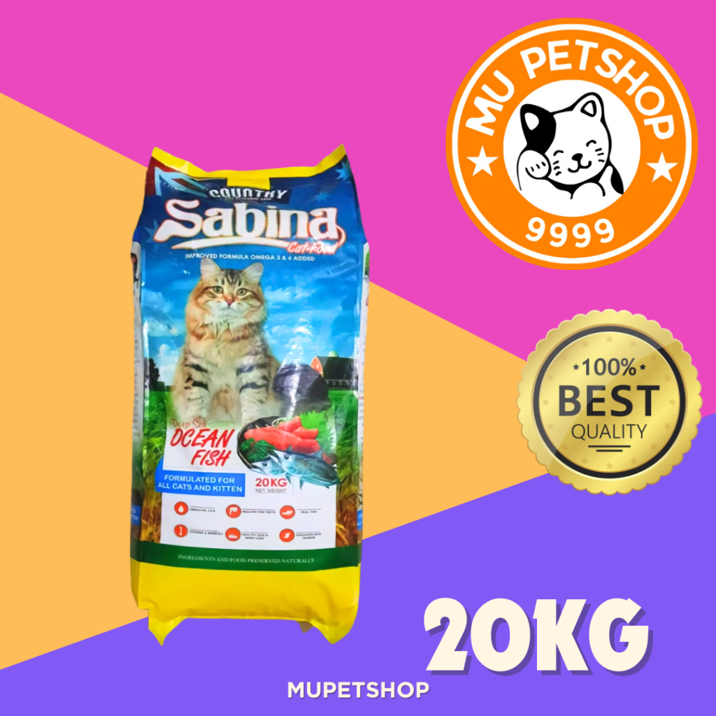 Jual COUNTRY SABINA CAT FOOD OCEAN FISH 20KG khusus GOJEK GRAB | Shopee ...