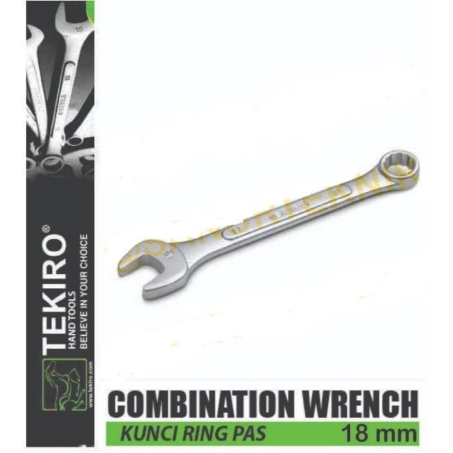 Jual Tekiro Kunci Ring Pas 18 Mm / Combination Wrench 18 Mm TEKIRO ...