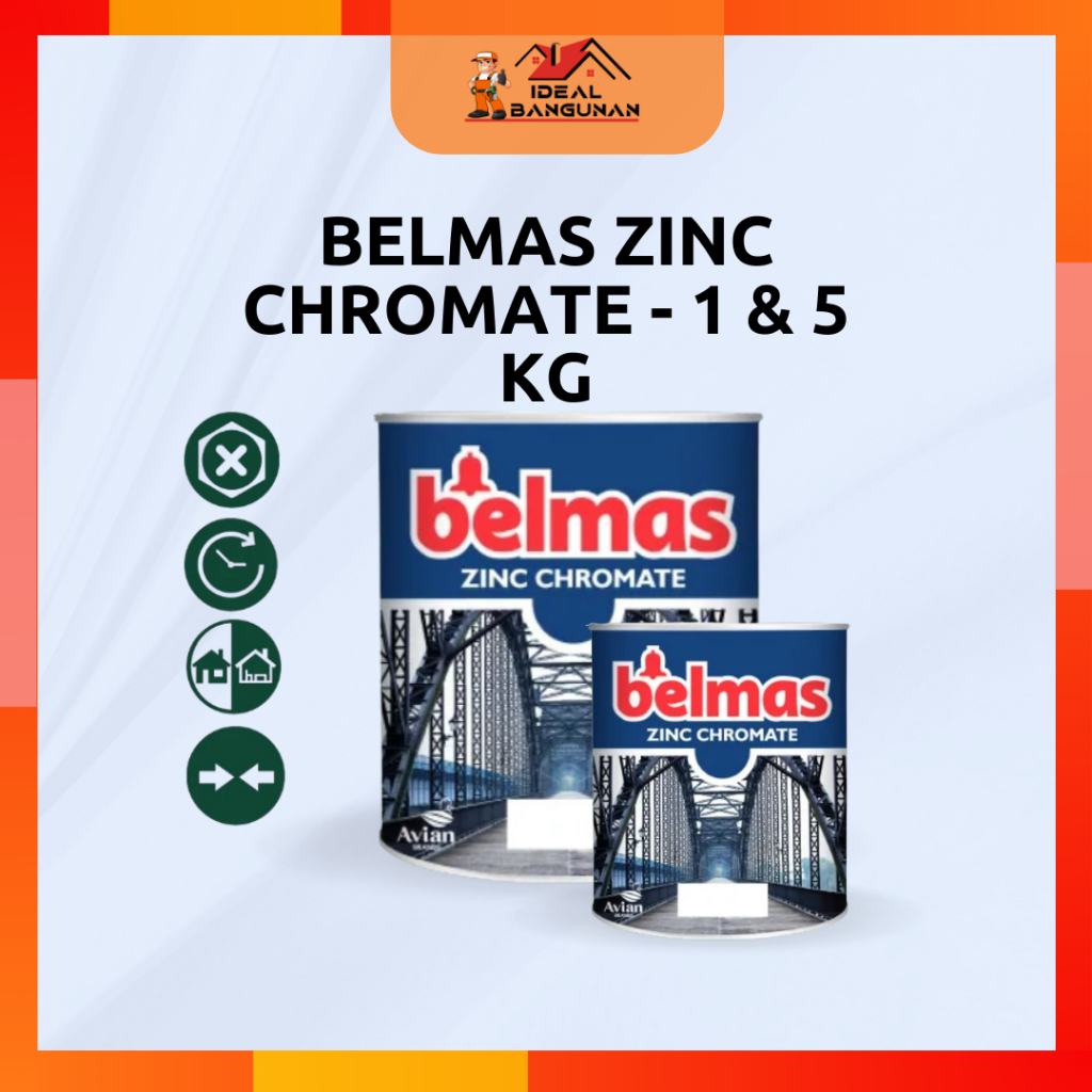 Jual [READY] BELMAS ZINC CHROMATE | CAT DASAR BESI DAN KAYU | CAT ANTI ...