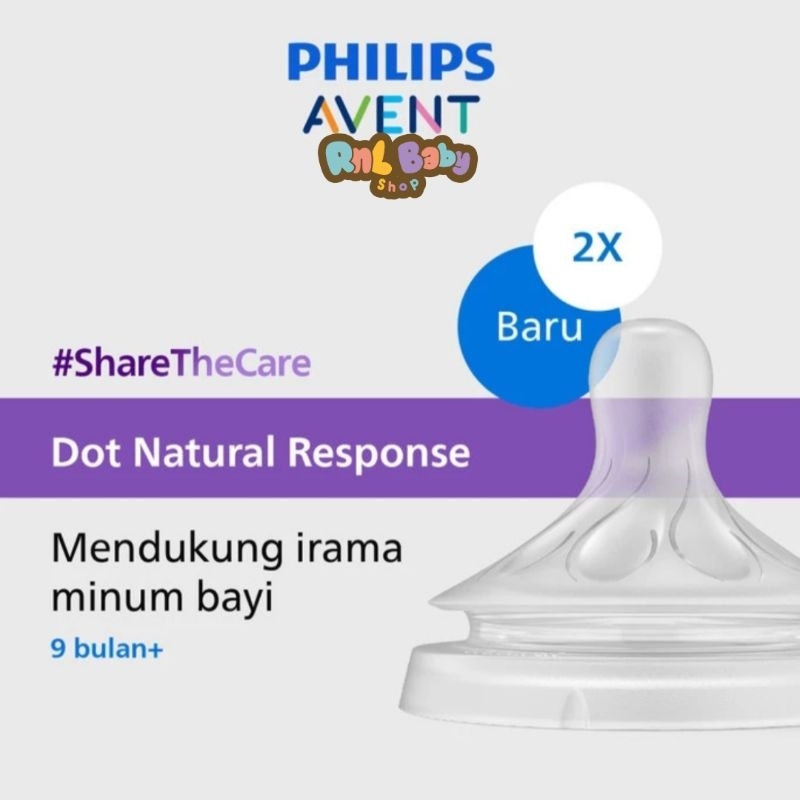 Jual Philips Avent Teat Natural Response 3.0 Usia 9+ Bulan - Dot Botol ...