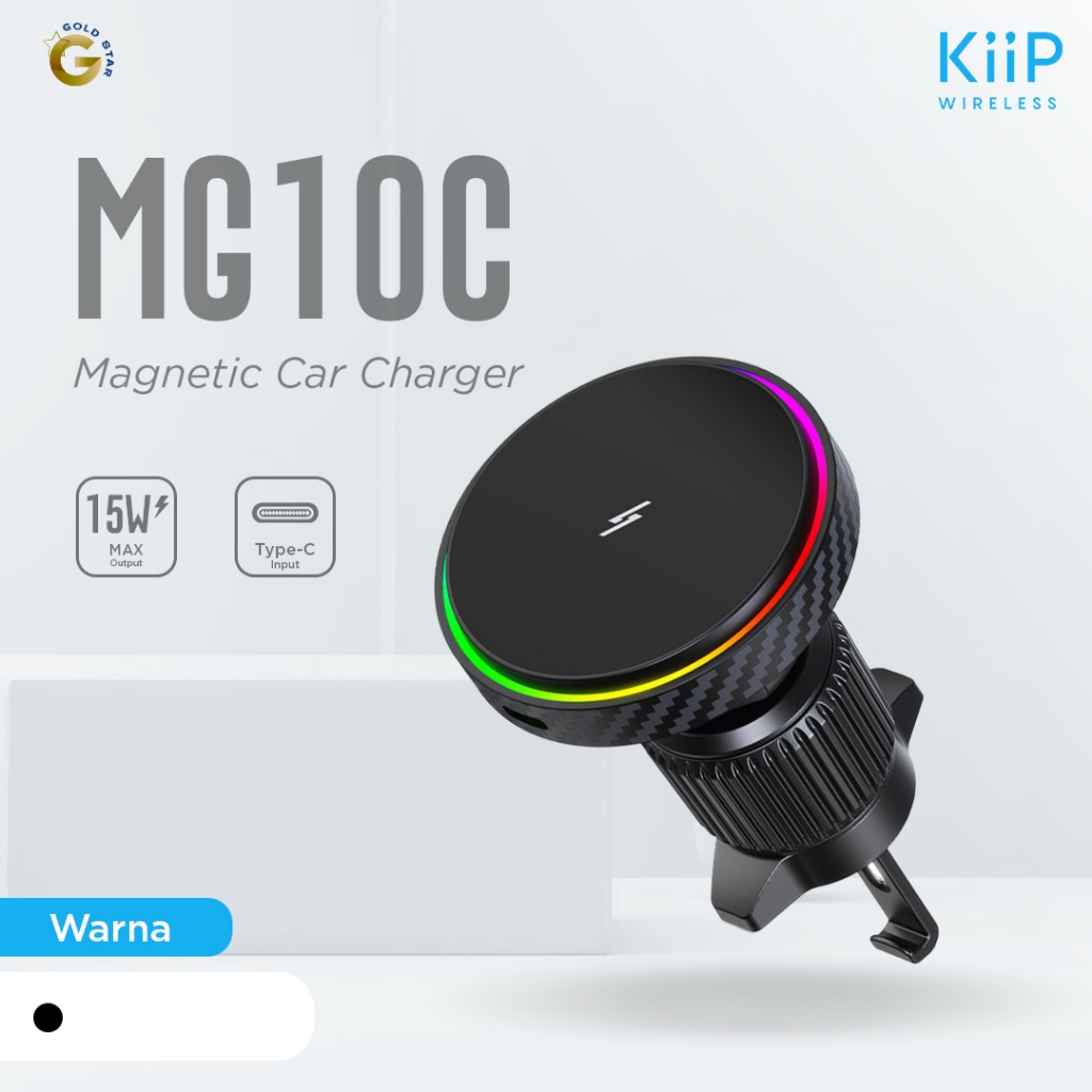 Jual KiiP MG10C Magnetic Wireless Fast Charging Car Phone Holder 15W ...