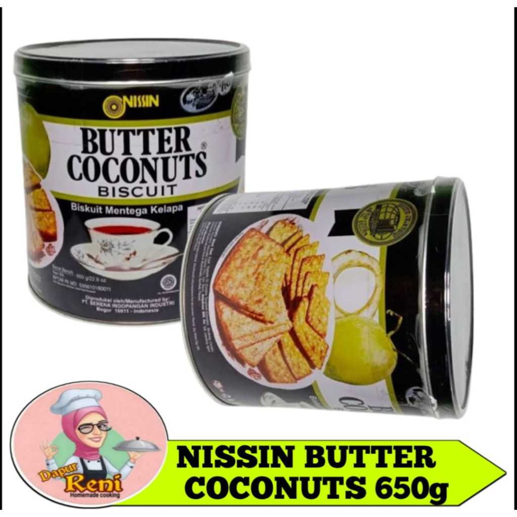 Jual Biskuit Nissin Butter Coconut kaleng 650 gram | Shopee Indonesia