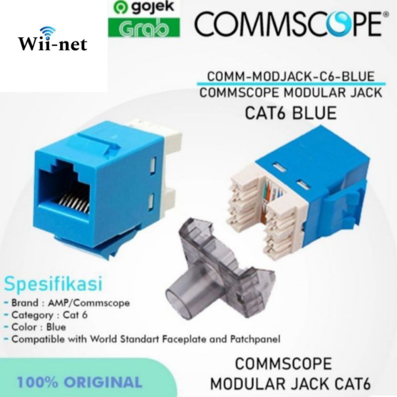 Jual Modular Jack RJ45 Cat 6 AMP Commscope | Shopee Indonesia