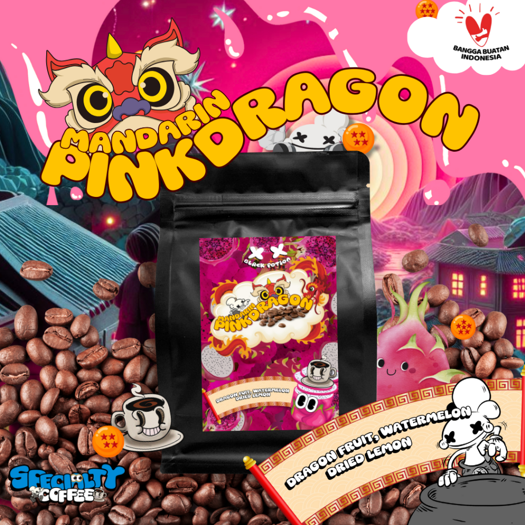 Jual Mandarin Pink Dragon Roasted Coffee Bean Arabica Biji Kopi Coffee ...