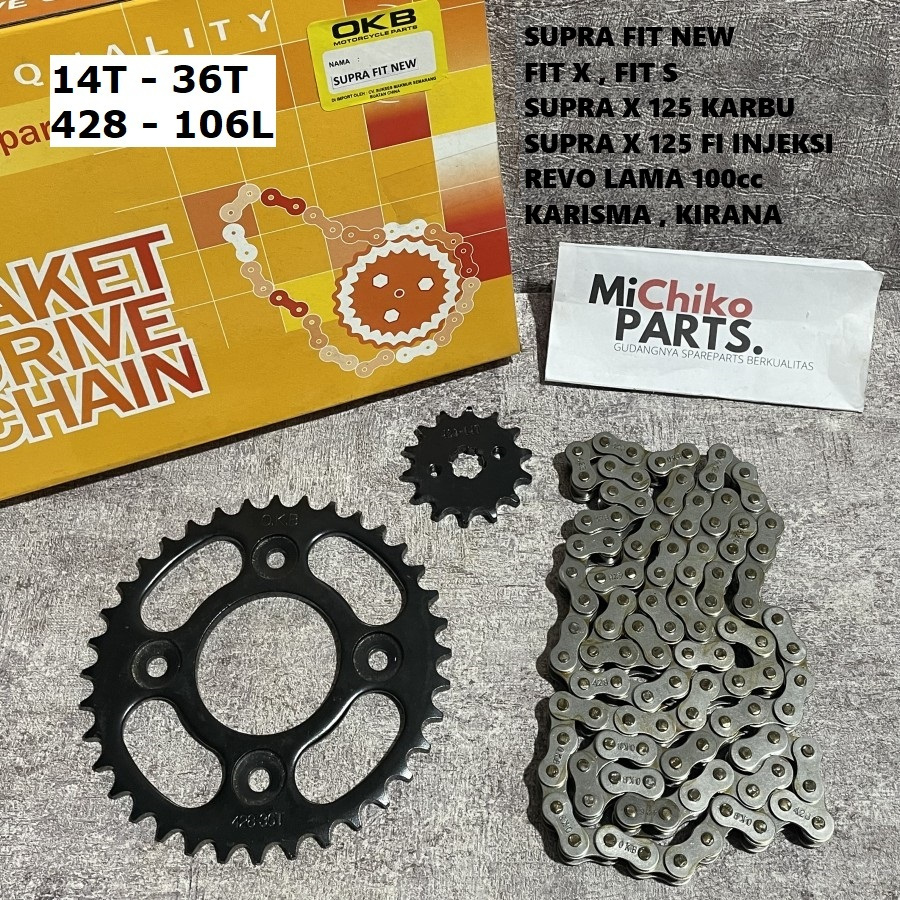 Jual [CUCI GUDANG] Gear Gir Set Rantai Rante Supra Fit New Fit X S ...