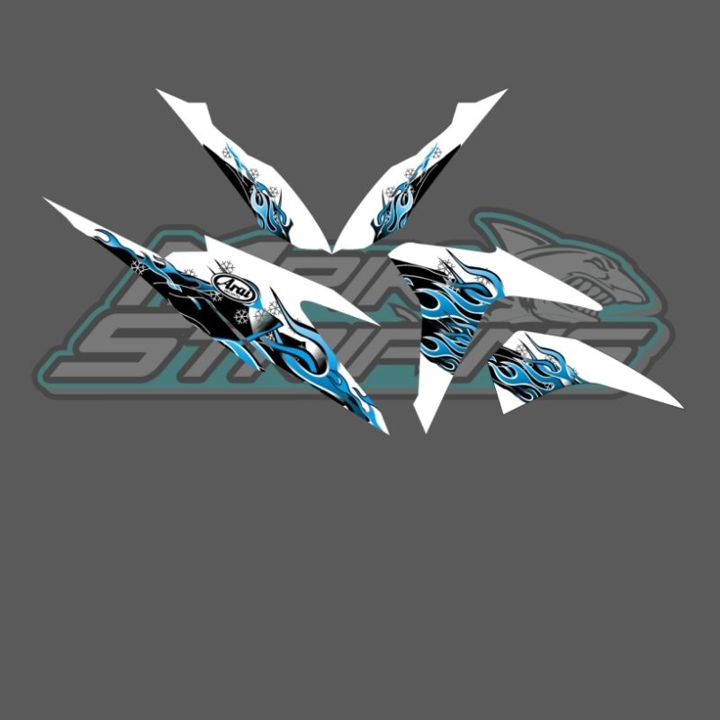Jual STRIPING STICKER TRANSPARAN VARIO OLD 125 KZR MOTIF DESIGN ARAI ...