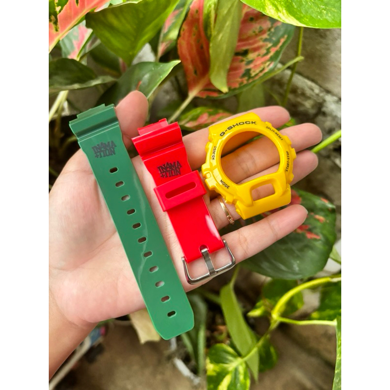 Jual Bnb Gshock Dw6900 Solid Rasta Glosy | Shopee Indonesia