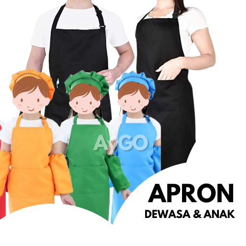 Jual APRON DEWASA / APRON ANAK / CELEMEK / PELINDUNG BAJU KERAJANIAN ...