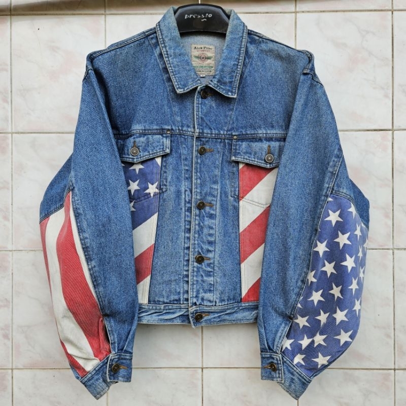 Jual DENIM JACKET TRUCKER ALON POINT LIKE ETERNAL EVISU MOMOTARO SUGARCANE IRON HEART JAKET ...