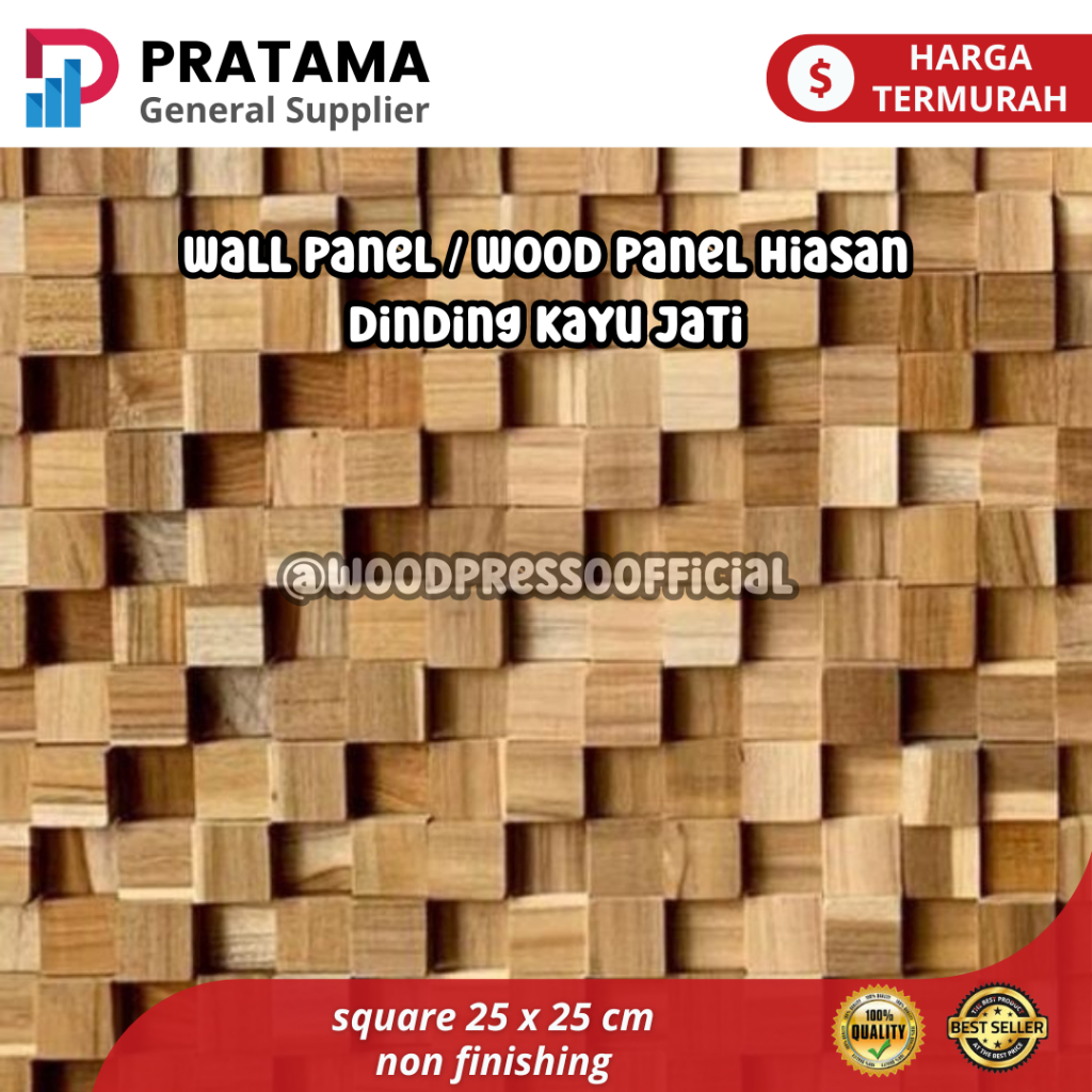 Jual wall panel Kayu 3D / Wood Panel / Dinding Kayu Jati | surabaya ...