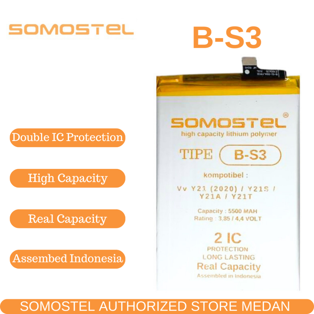 Jual Somostel - B-S3 Vivo Y21 2020 / Y21s / Y21A / Y21T Batre Batrai ...