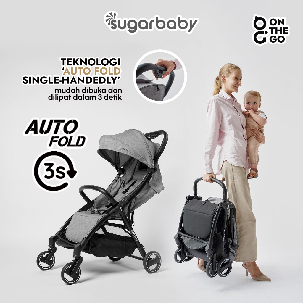 Jual SUGAR BABY STROLLER ON THE GO KERETA DORONG BAYI / STROLLER ...