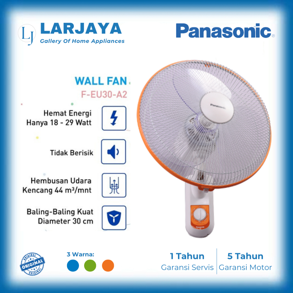 Jual Panasonic Kipas Angin Dinding F-EU309 Kipas Angin Dinding 12 inch ...