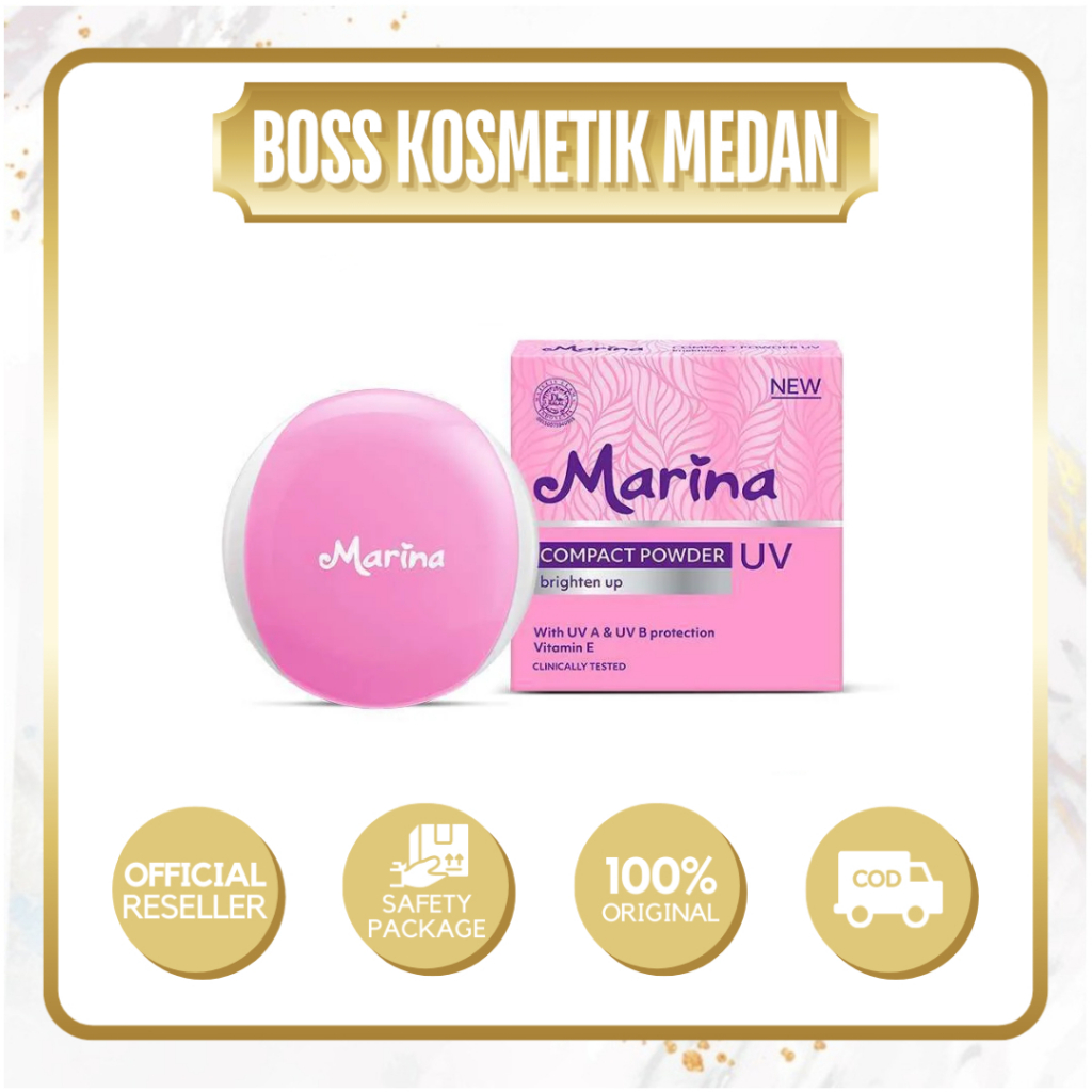 Jual Marina Compact Powder UV Protection Brighten Up 12 GR | Shopee ...