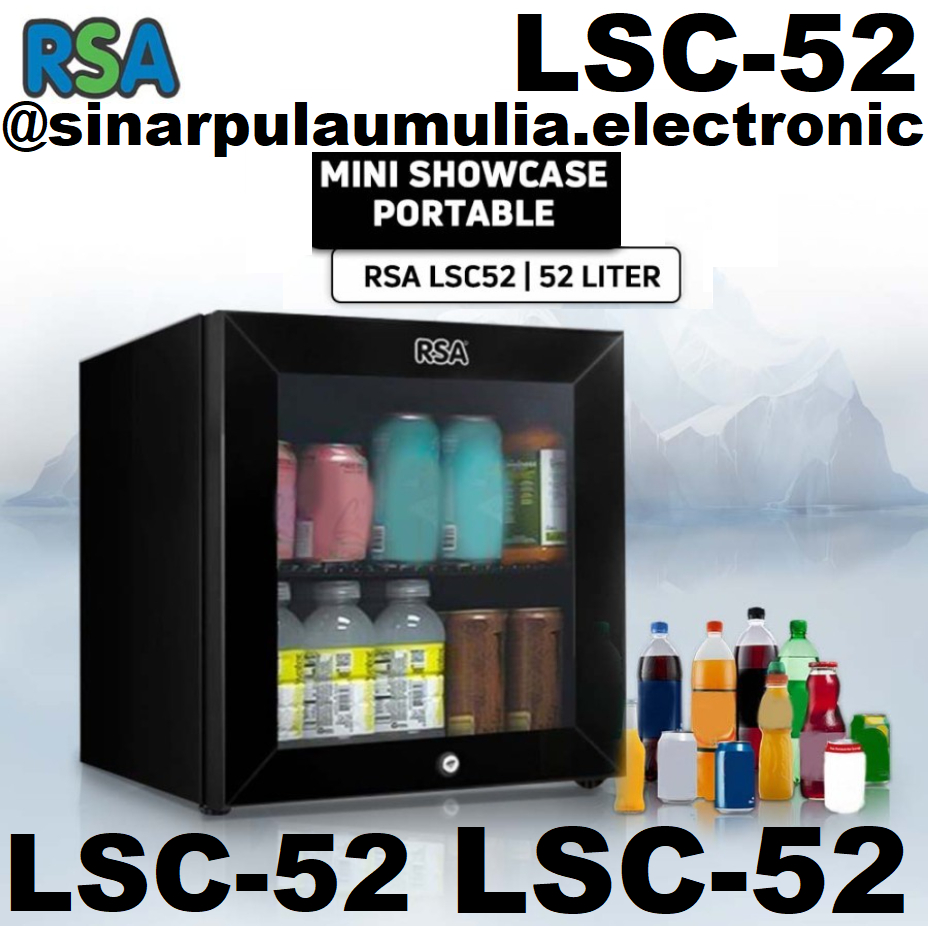 Jual RSA Showcase Mini Bar Portable 50 Liter - LSC-52 / LSC 52 / LSC52 ...