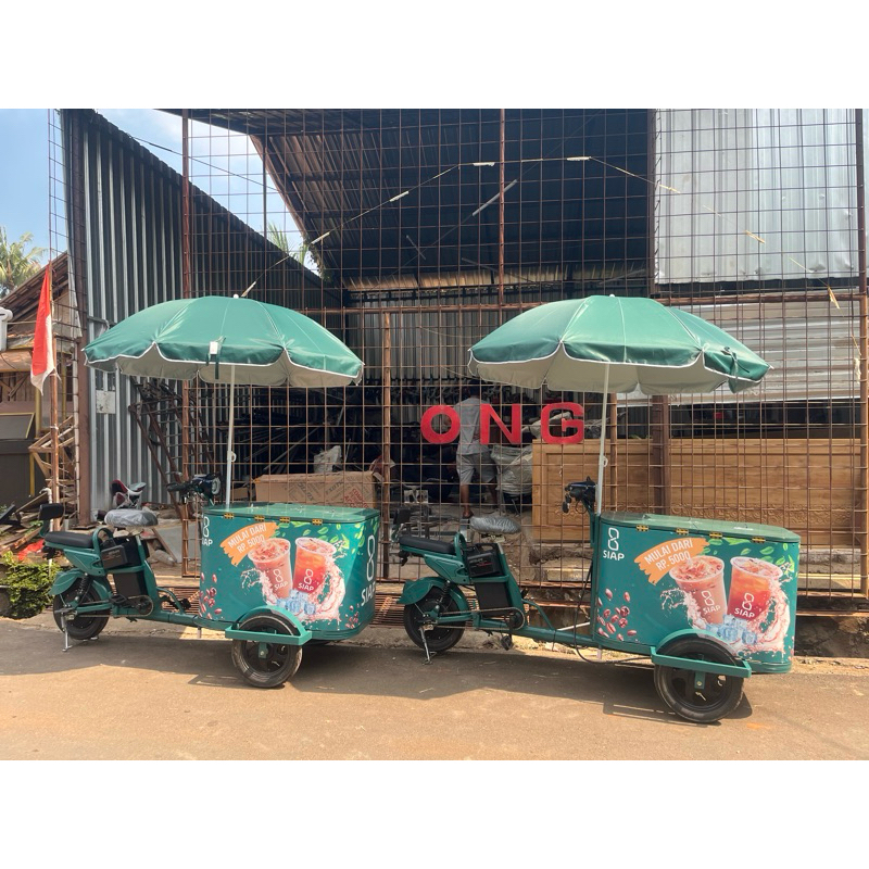 Jual gerobak sepeda listrik | gerobak gowes listrik | gerobak listrik ...