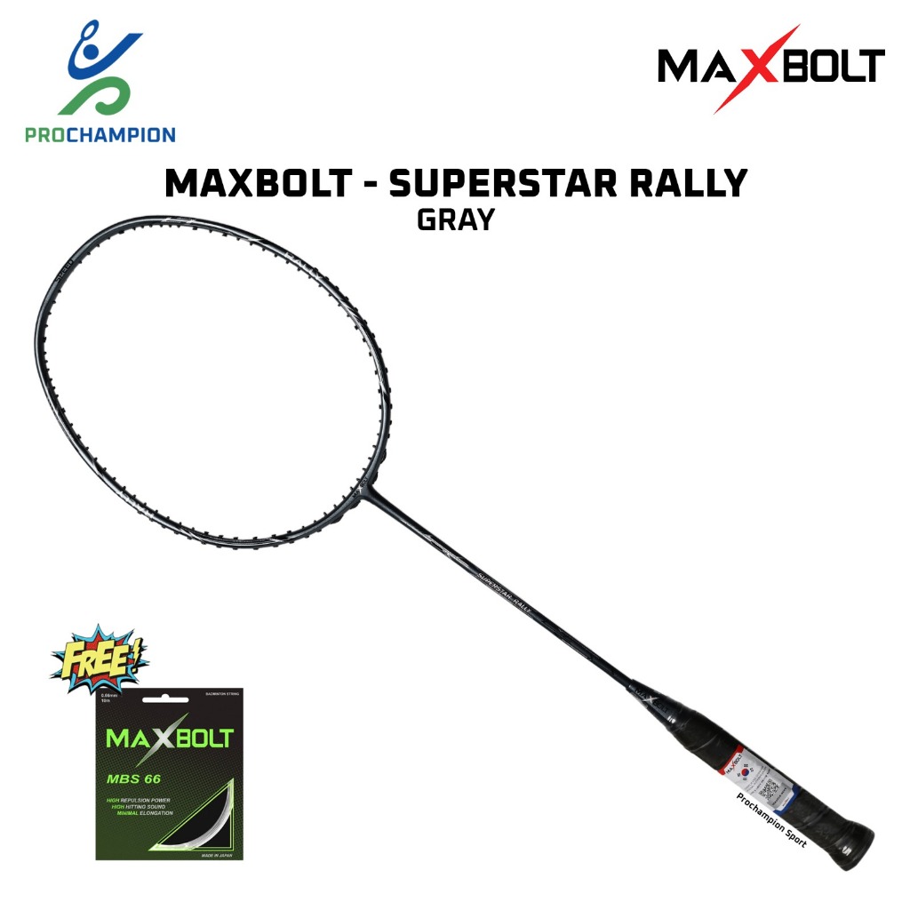Jual New ! Raket Badminton Original Maxbolt Super Star Rally Gray ...