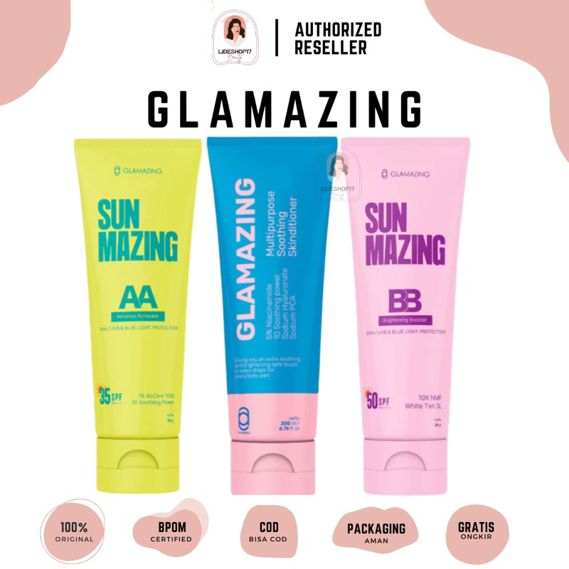 Jual [READY] GLAMAZING MULTIPURPOSE SOOTHING SKINDITIONER SUNMAZING AA ...