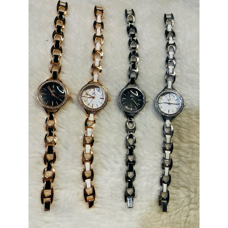Jual Jam Tangan MIRETE Original Wanita Bulat Kecil Strap Rantai Gold ...