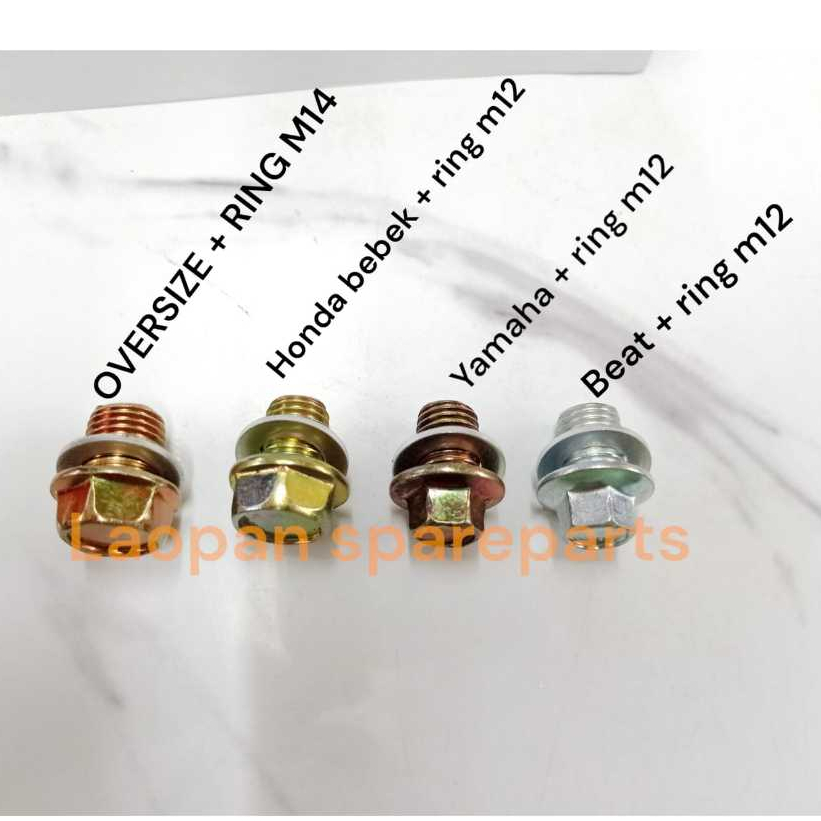 Jual BAUT+RING TAP OLI MESIN( 1pcs ) | BEAT YMH OVERSIZE | Shopee Indonesia