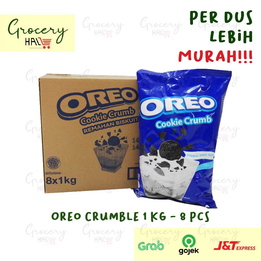 Jual [ HARGA DUS ] OREO CRUMBLE 1KG - ORIGINAL OREO - 1 DUS ISI 8 ...