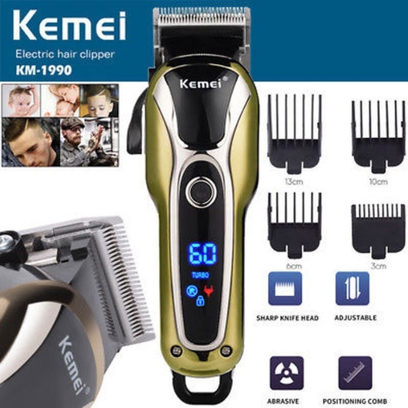Jual KEMEI KM 1990 ALAT CUKUR RAMBUT TURBO HAIR CLIPPER CORDLESS KM-1990 ELEKTRIK (𝑻𝒆𝒓𝒎𝒖𝒓𝒂𝒉 ...